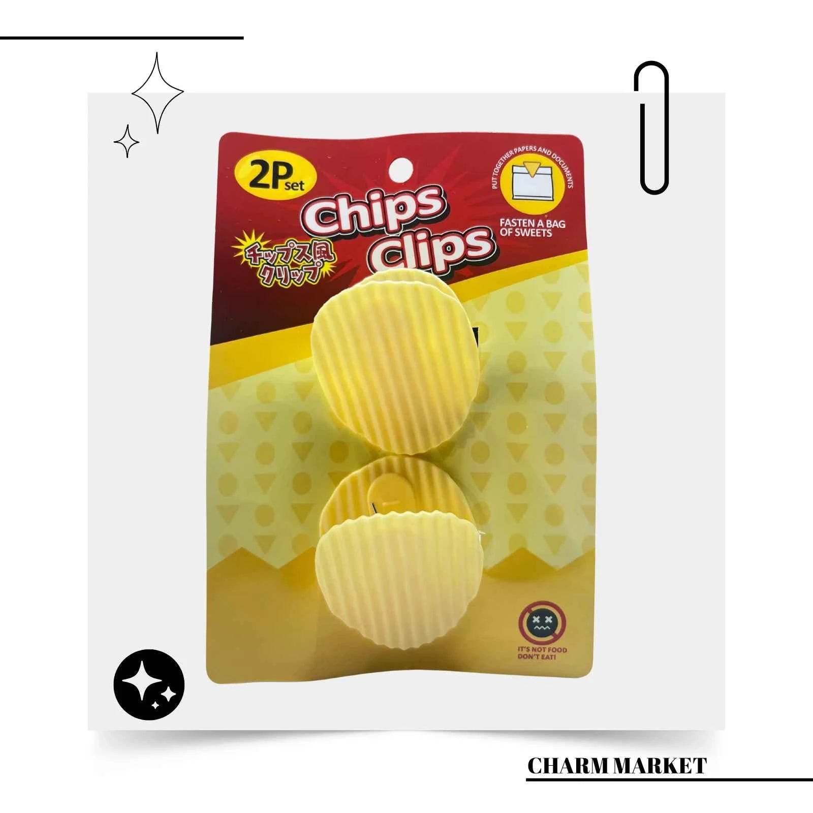 감자칩 모양 클립 세트 Potato Chips Clip Set - Charmmarketca – Charm Market